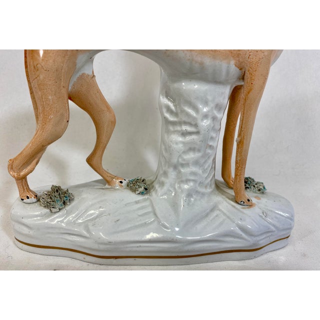Antique Right Facing Staffordshire Greyhound Dog With Rabbit/ Hare ...