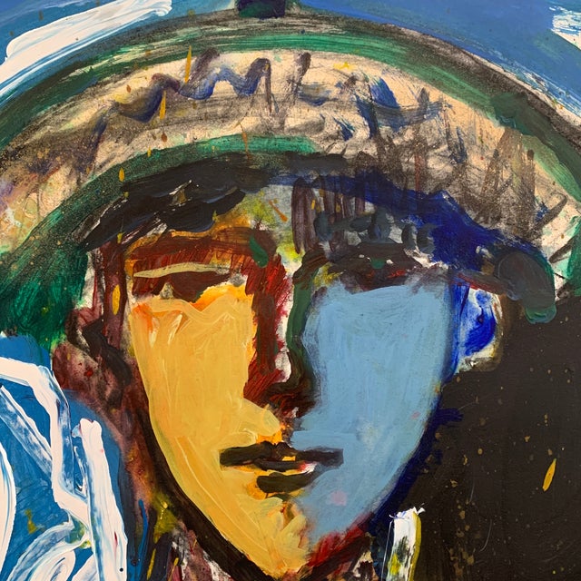Contemporary Fauvist Figurative Painting on Paper by Phil Saxon | Chairish