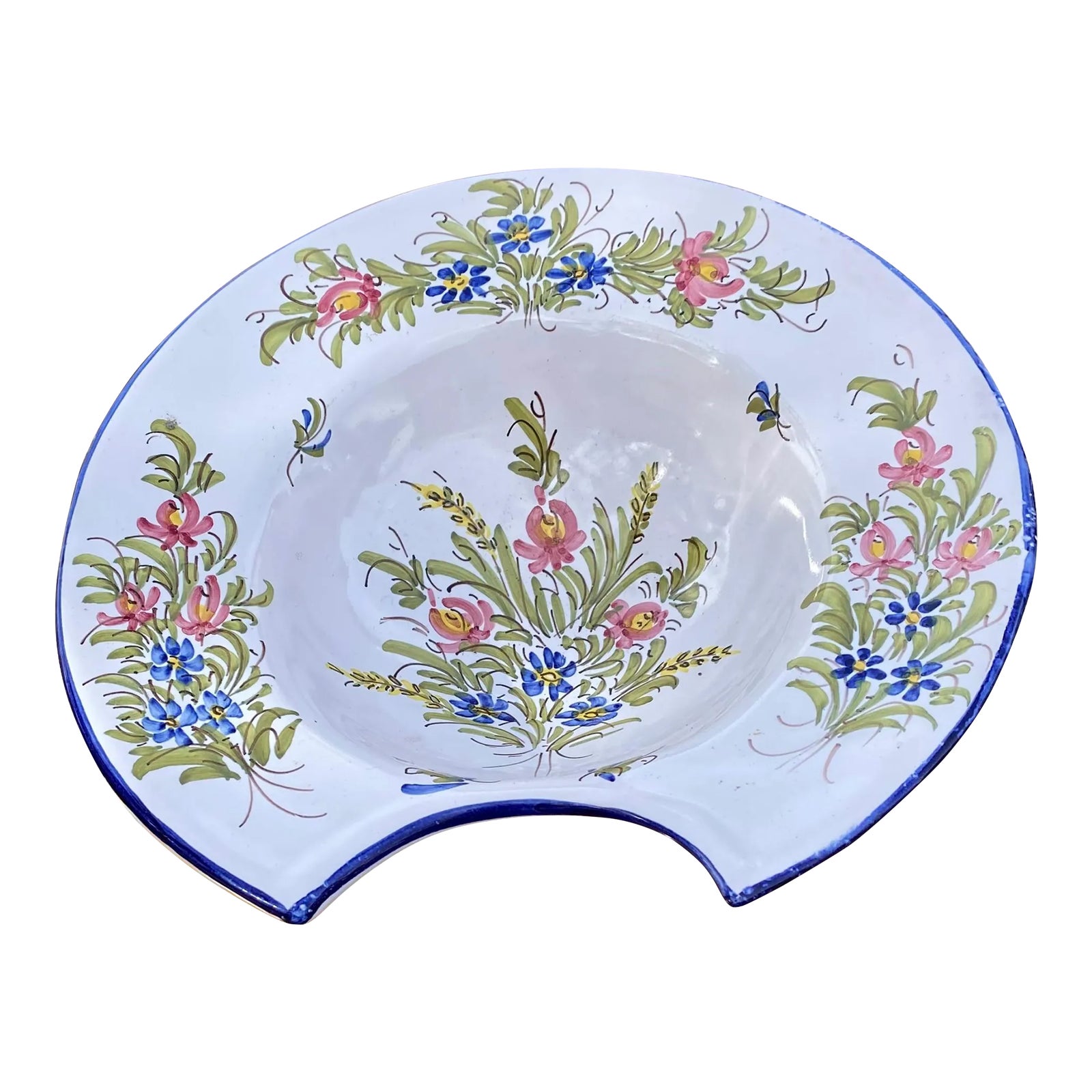Antique French Faience Barber Bowl | Chairish