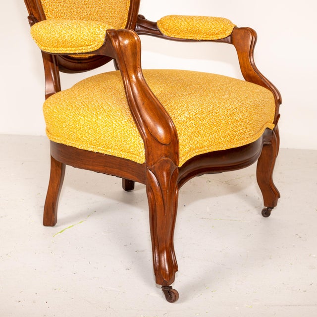 Late 19th Century Antique Mahogany Balloon Back Parlor Chair with ...