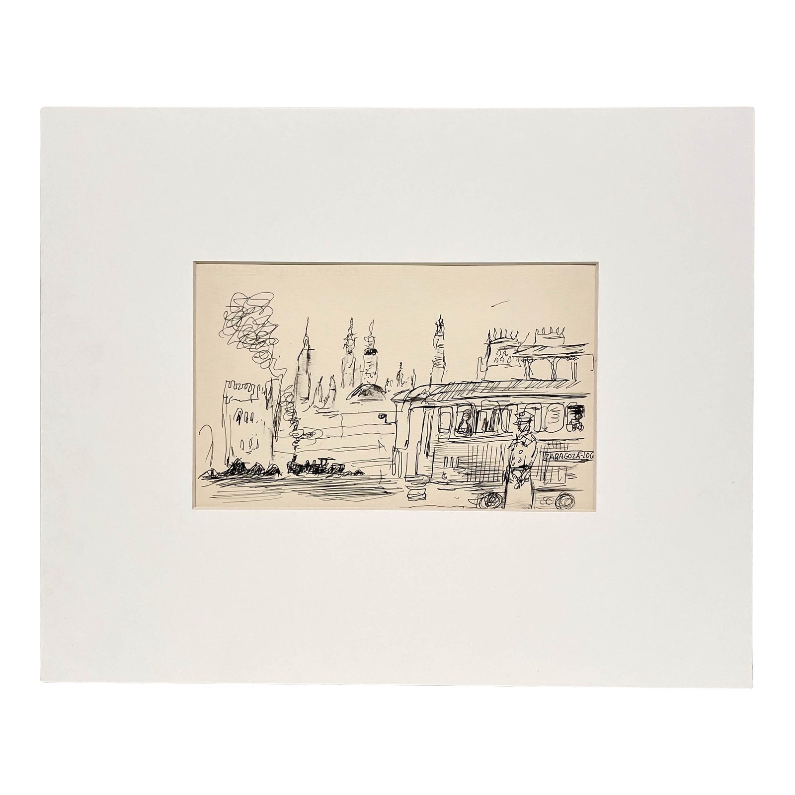 1950s, Ink on Paper Drawing by Francis Chapin of the Cathedral Towers ...