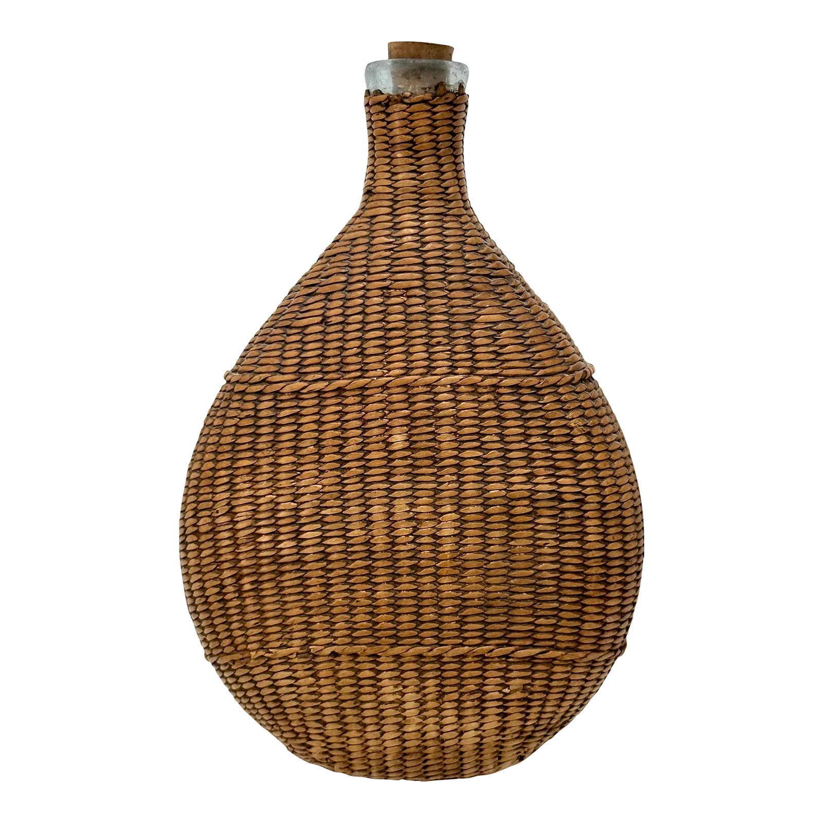 Antique Mid 19th Century American Finely Woven Basket Covered Hand ...