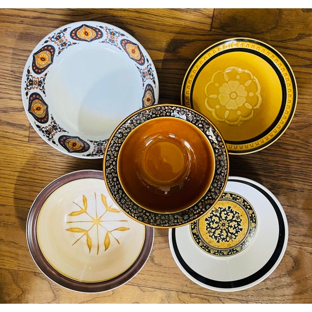 Mismatched Set of 5 Vintage Cereal Bowls | Chairish