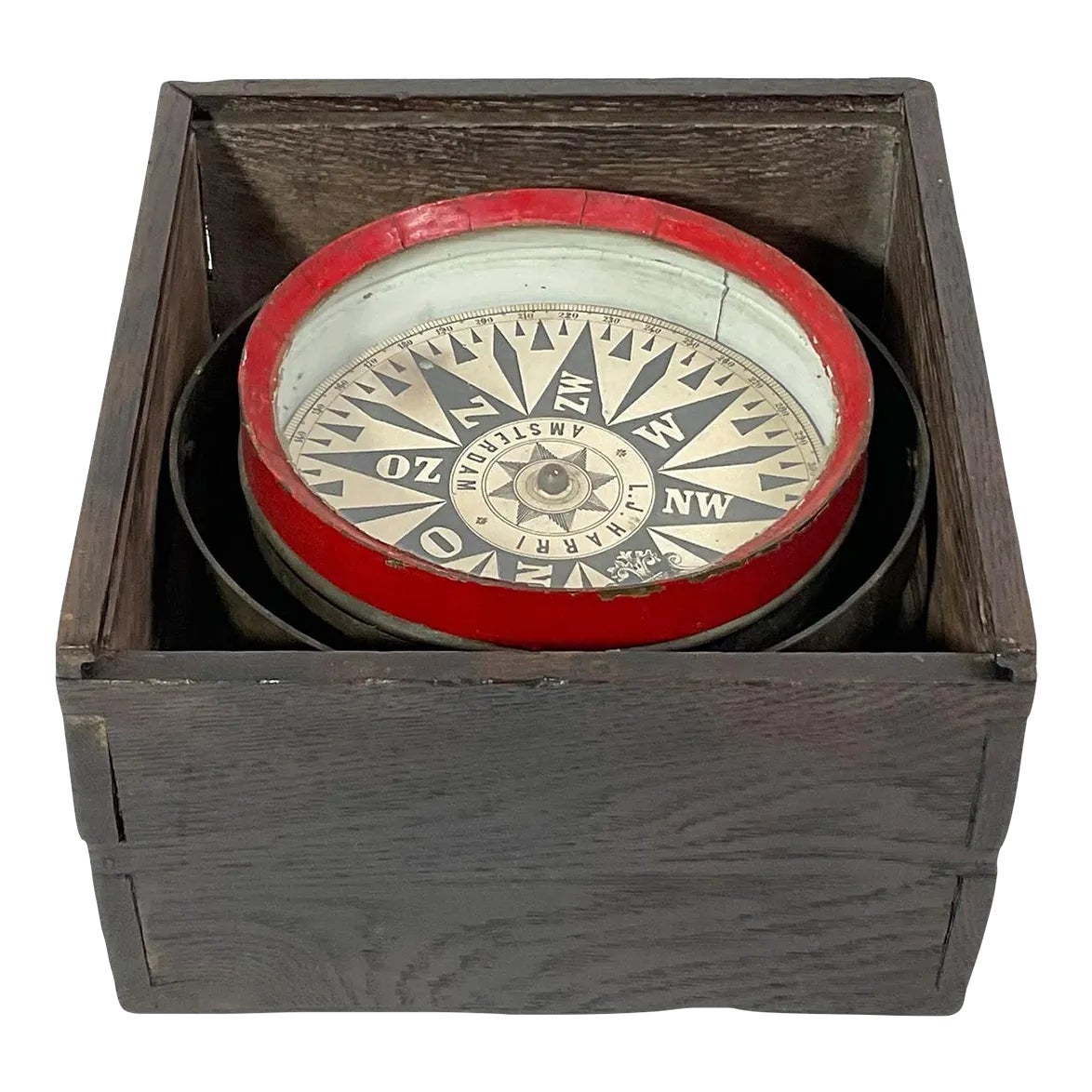 19th Century Ships Compass From Amsterdam | Chairish