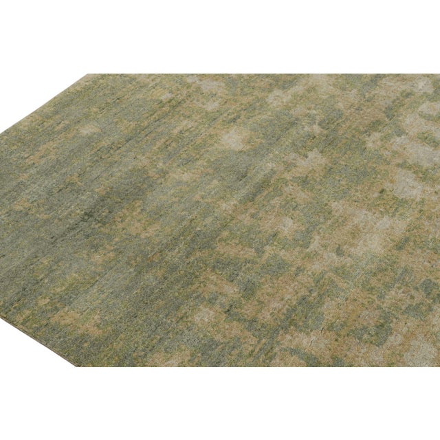 Rug & Kilim’s Modern Abstract Rug in Green With Painterly Pattern ...