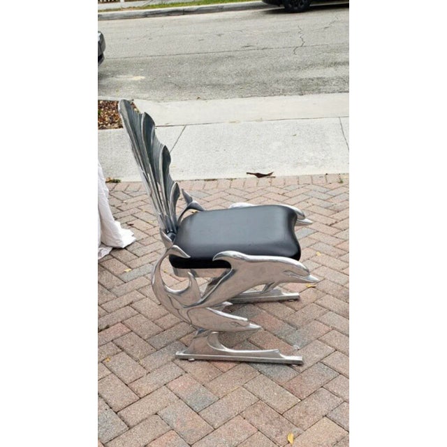Ray Lewis Cast Aluminum Dolphin Chair | Chairish