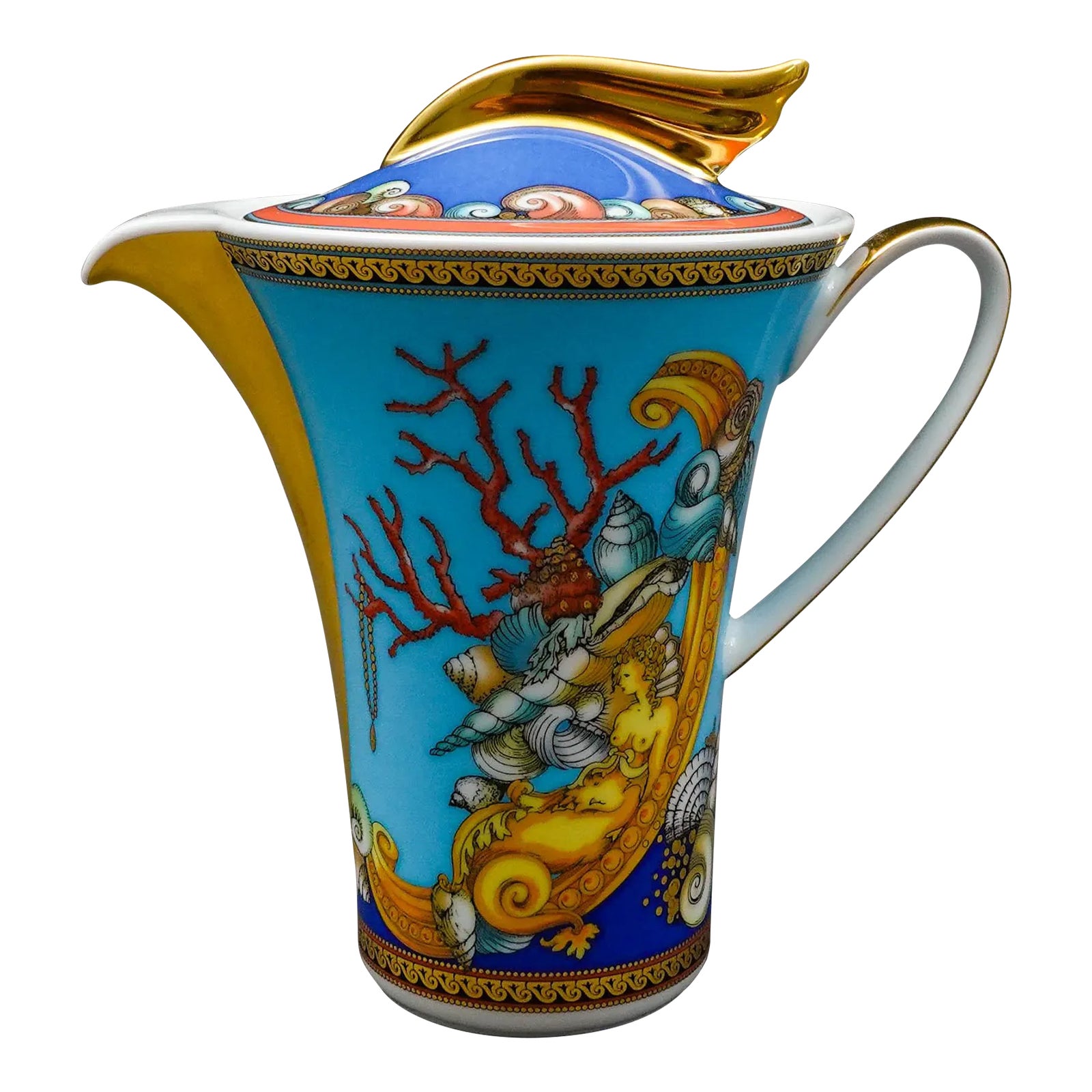 Mid 20th Century Versace Rosenthal Germany Les Tresors De La Mer Covered Creamer New in Box ...