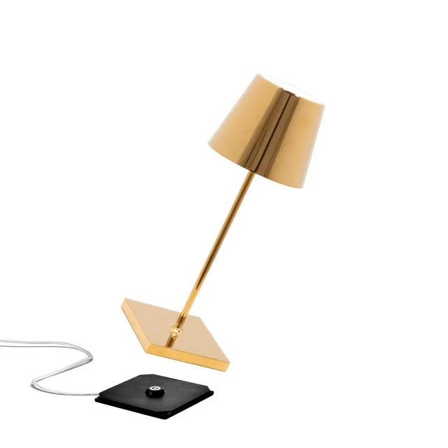 Zafferano Poldina Pro Mini Lamp in Glossy Gold | Chairish
