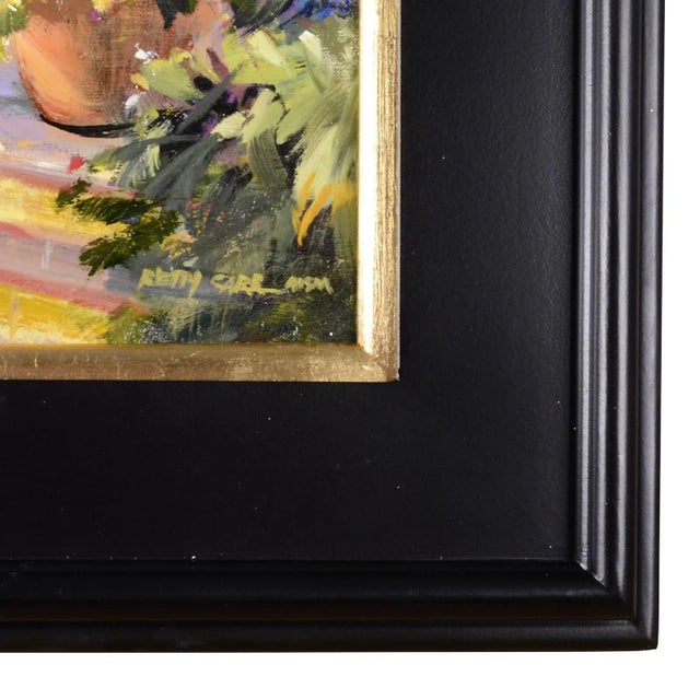 Betty Carr Garden Entrance Oil Painting on Board | Chairish