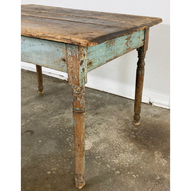 Antique Primitive Farmhouse Kitchen Table | Chairish