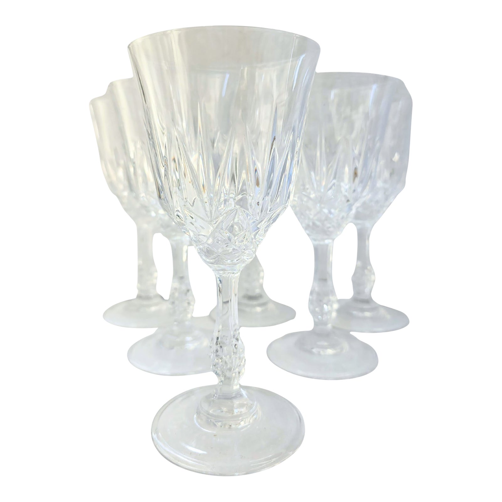 1990s Set of 6 Isabella by Da Vinci Crystal Wine Glasses - Discontinued ...