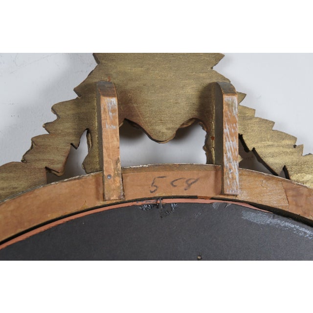 Antique French Neoclassical Round Giltwood Floral Acanthus Wall Vanity ...