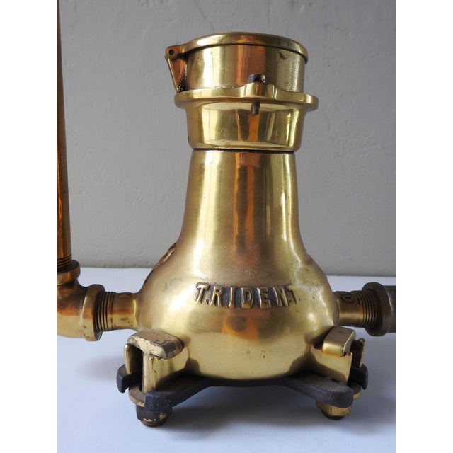 Vintage Industrial Brass Pipe & Meter Table Lamp | Chairish