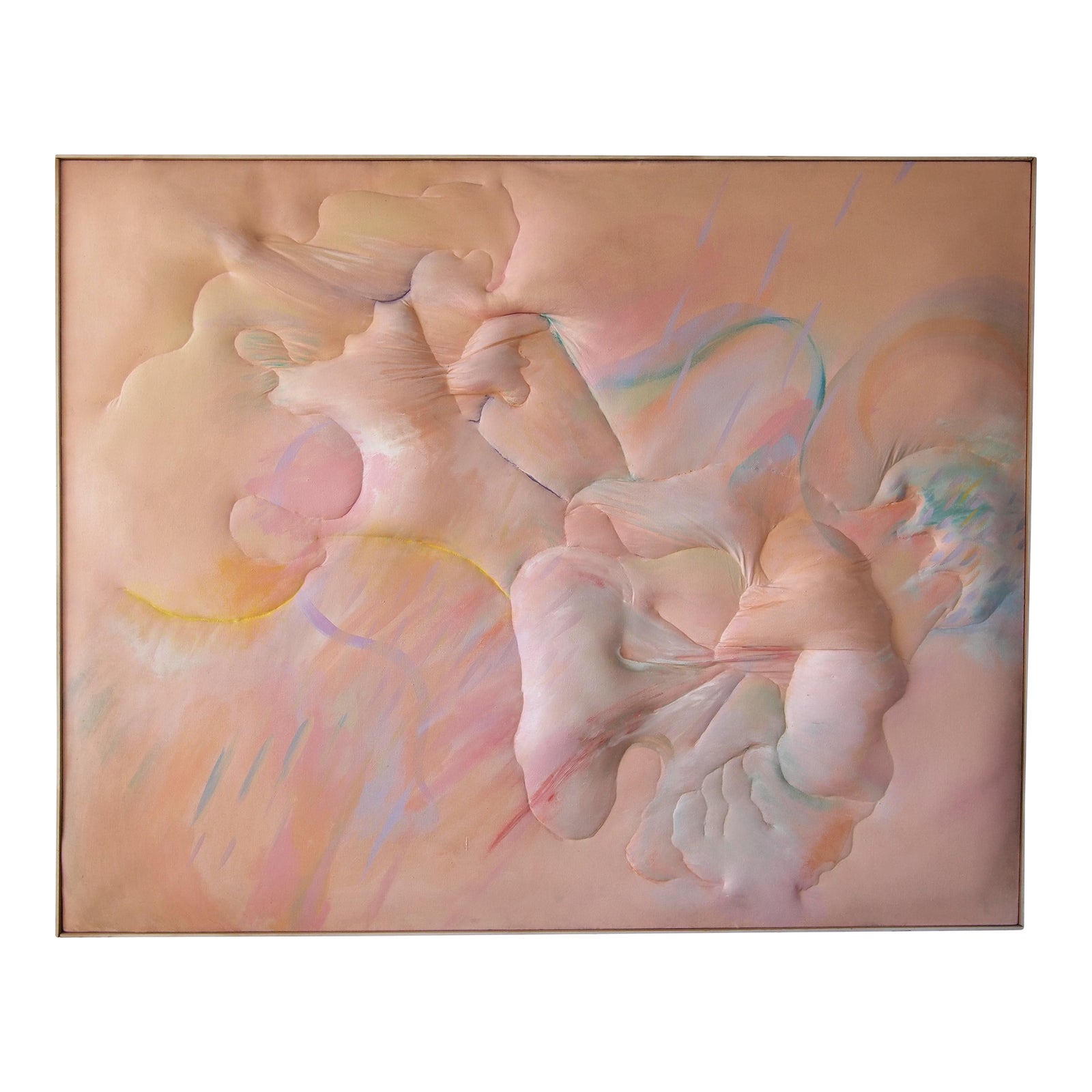 Original Vintage 1980s Post-Modern Abstract Expressionist Pastel ...