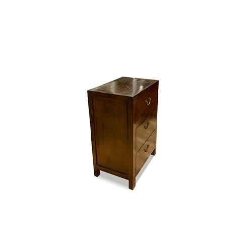 1980s Asian Brown Lacquer Nightstand | Chairish