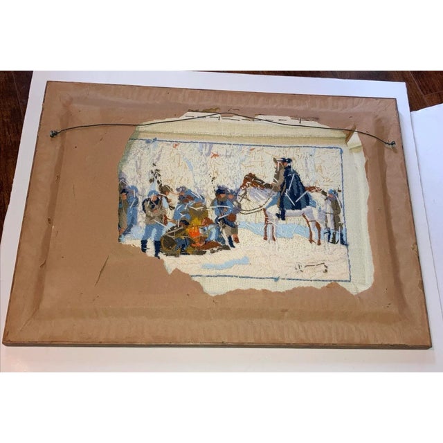 Vintage George Washington at Valley Forge Winter Scene Horses Finished ...