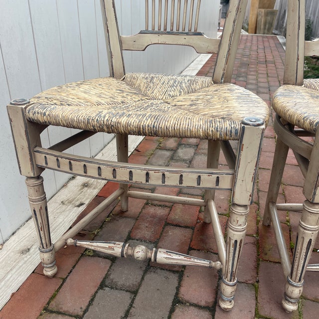 Late 20th Century French Country Hand Painted 2 Sheaf Back Dining ...