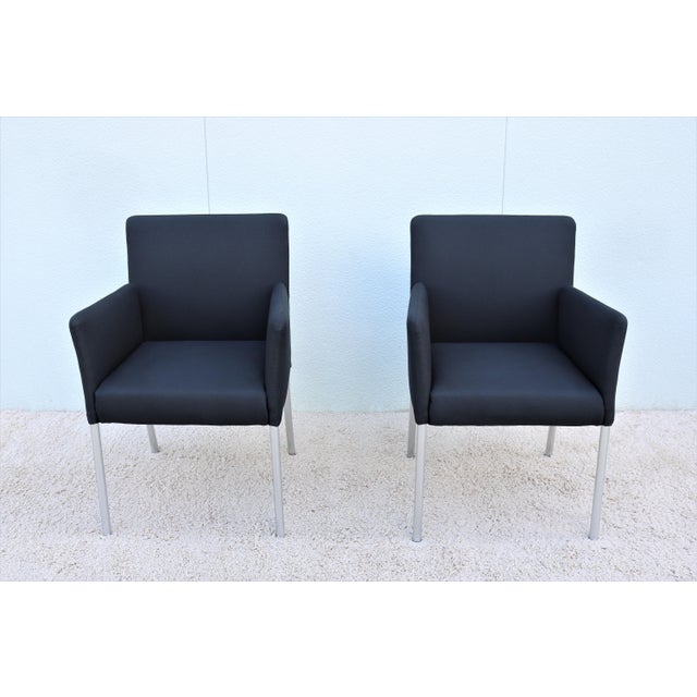 Modern Coalesse and Steelcase Black Switch Arm Chairs Design Eoos ...