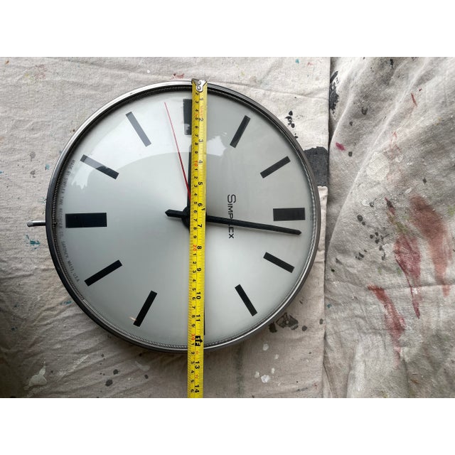 Vintage Simplex Industrial Plugged Wall Clock | Chairish