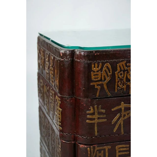 19th Century Chinese Tooled Leather Stacking Boxes Table | Chairish