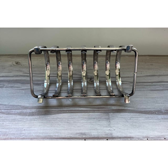 Vintage Mid-Century English Six Slice Toast Caddy | Chairish