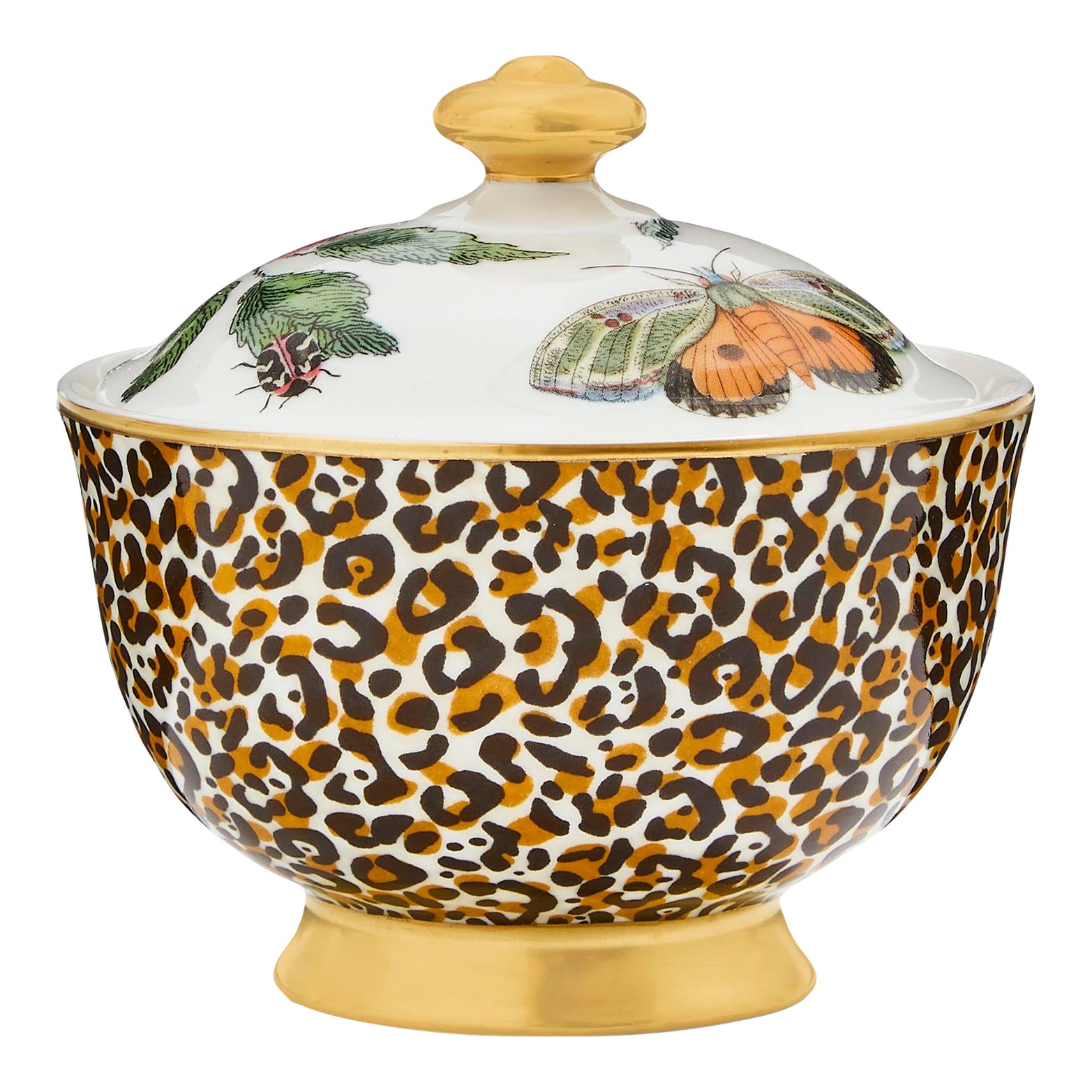Spode Creatures Of Curiosity Leopard Lidded Sugar Bowl | Chairish
