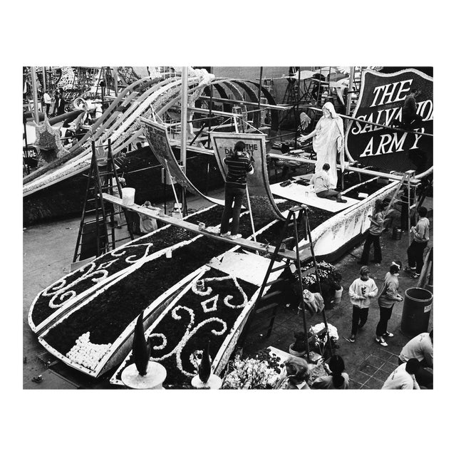 1971 Rose Bowl Parade Float Black & White Photograph | Chairish