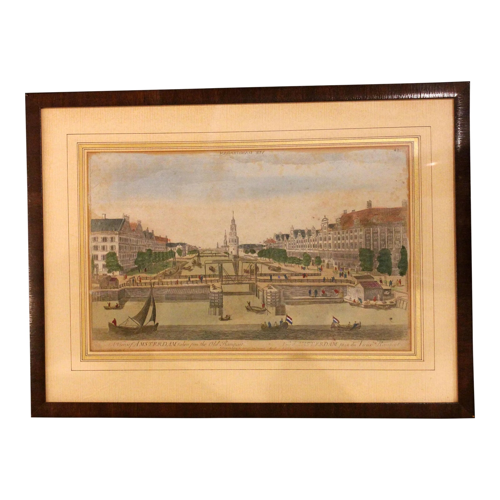 1752 "A View of Amsterdam" Print From George Balthasar Probst ...