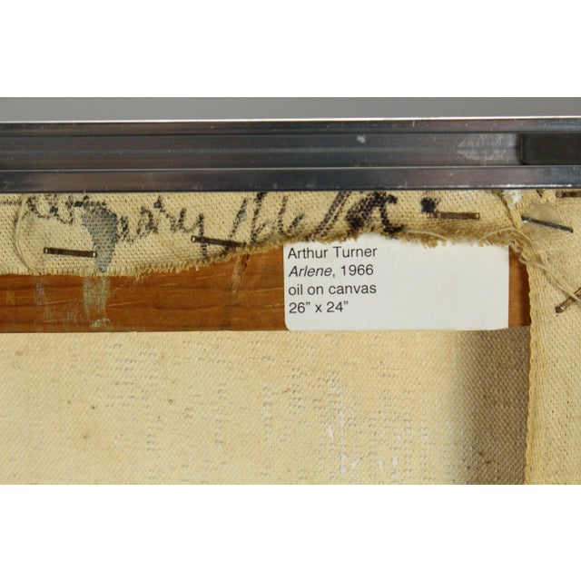 1966 "Arlene" Mid-Century Modern Abstract Oil on Canvas Painting by ...