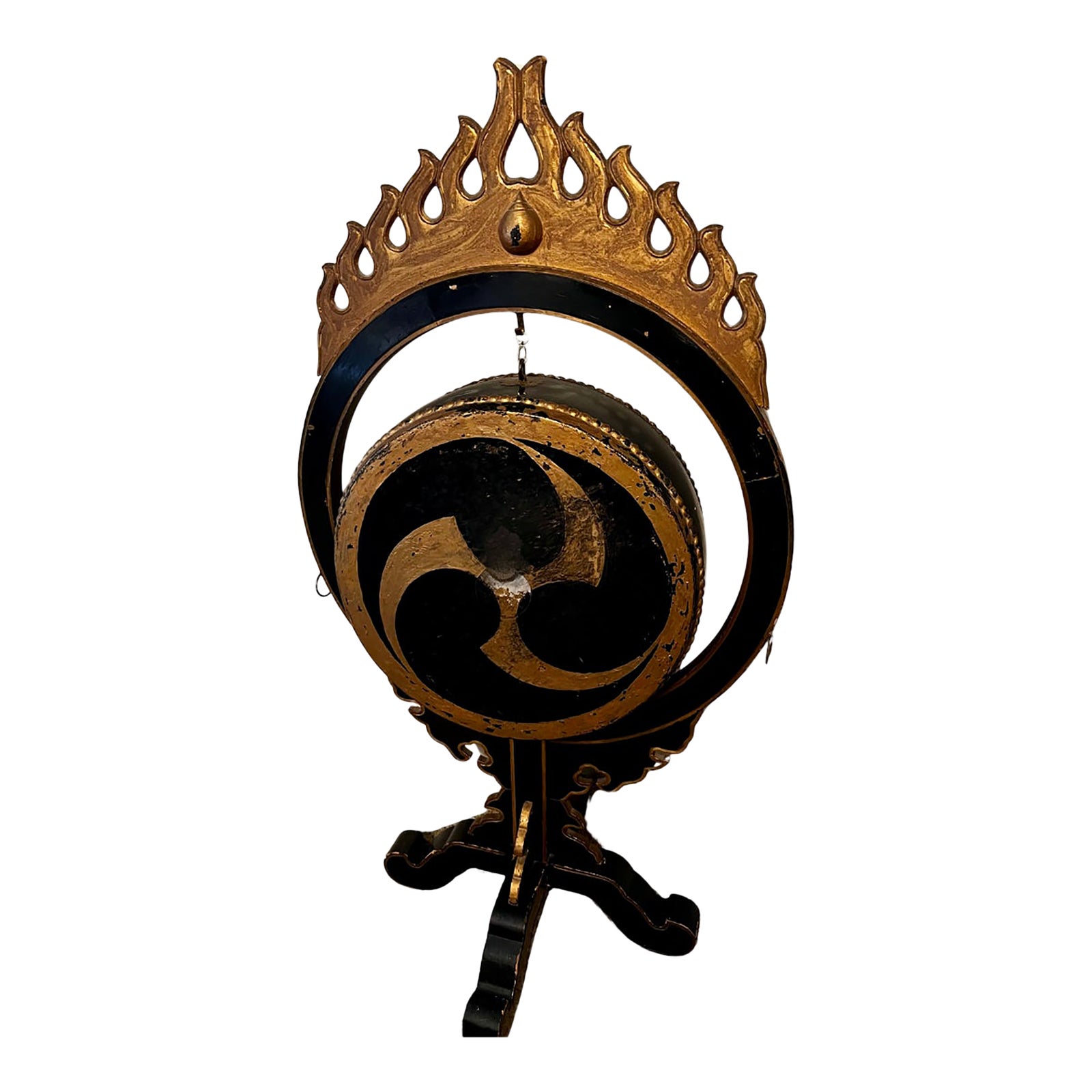 Antique Buddhist Japanese 'Tsuridaiko' (Gakudaiko) Traditional Drum Edo ...