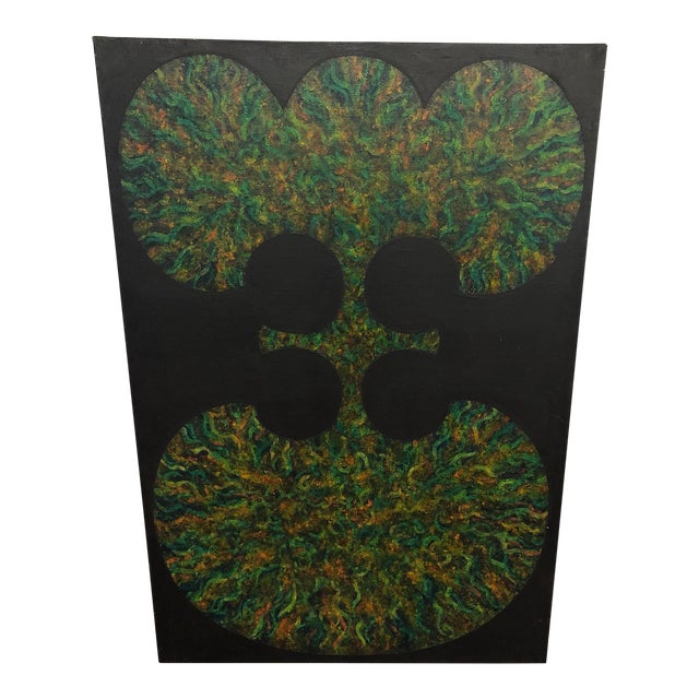 1970s Oil on Canvas Abstract Painting - 1972 | Chairish