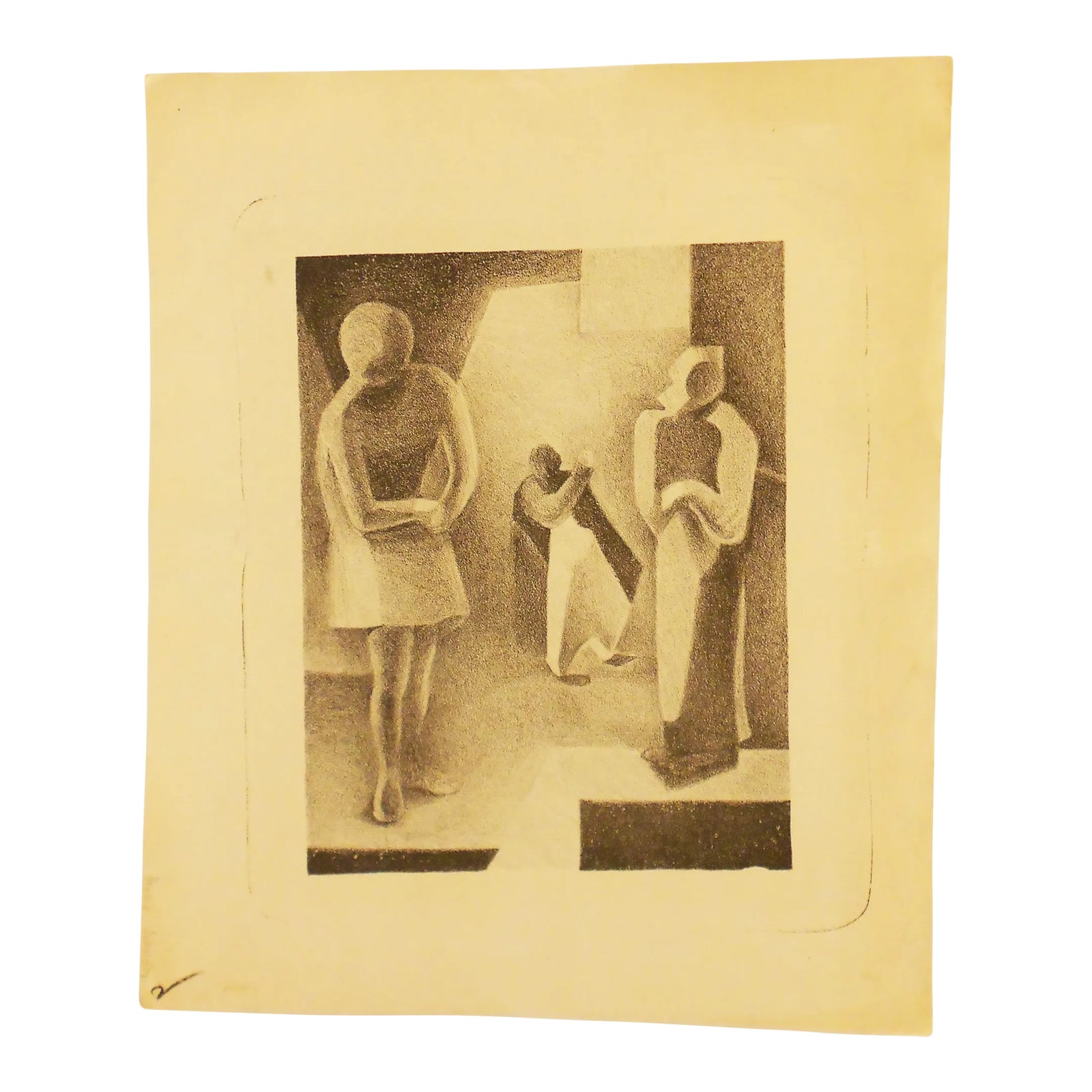 Untitled Limited Edition Lithograph by Phyllis Johnson | Chairish