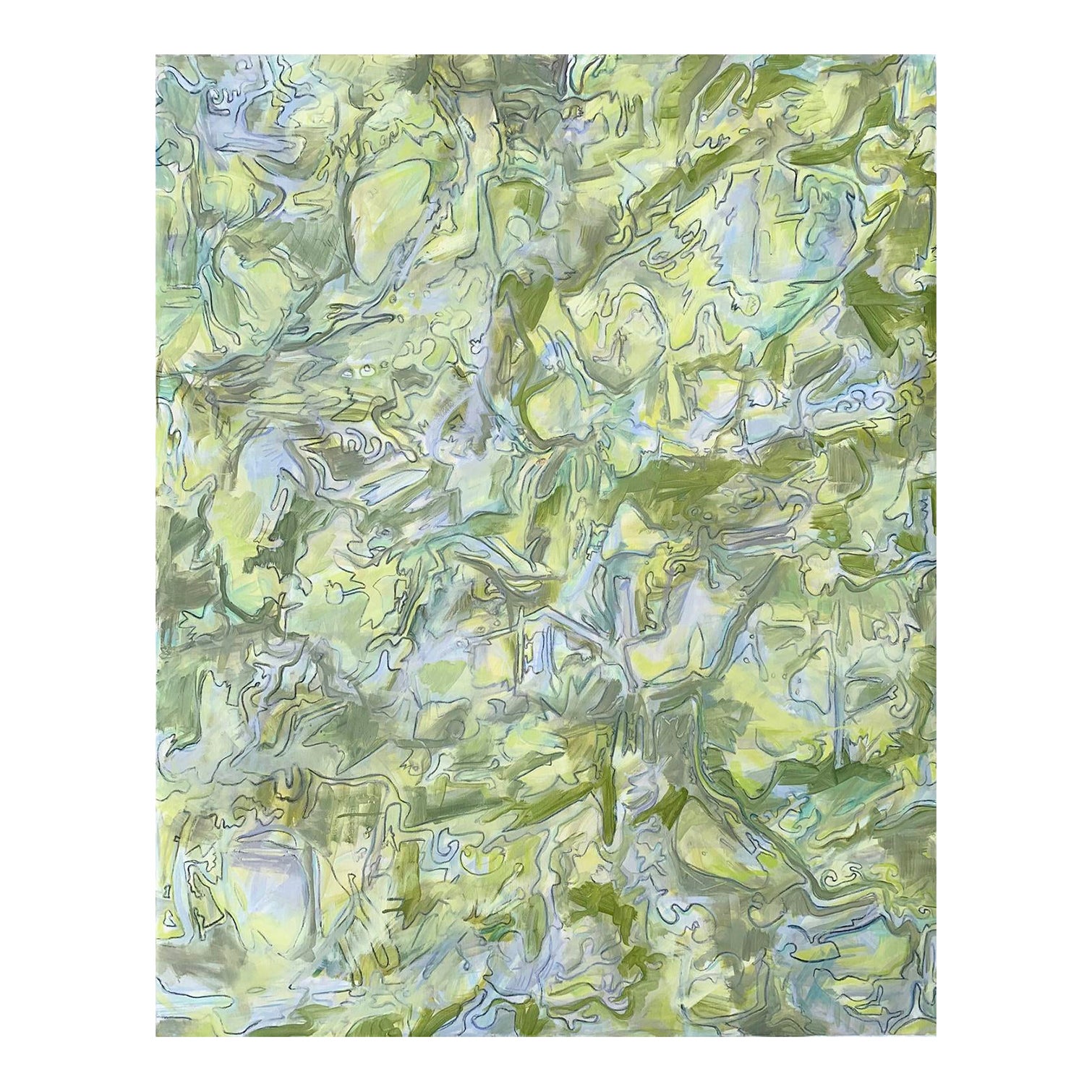 "Early Birds" by Trixie Pitts Large Abstract Oil Painting | Chairish