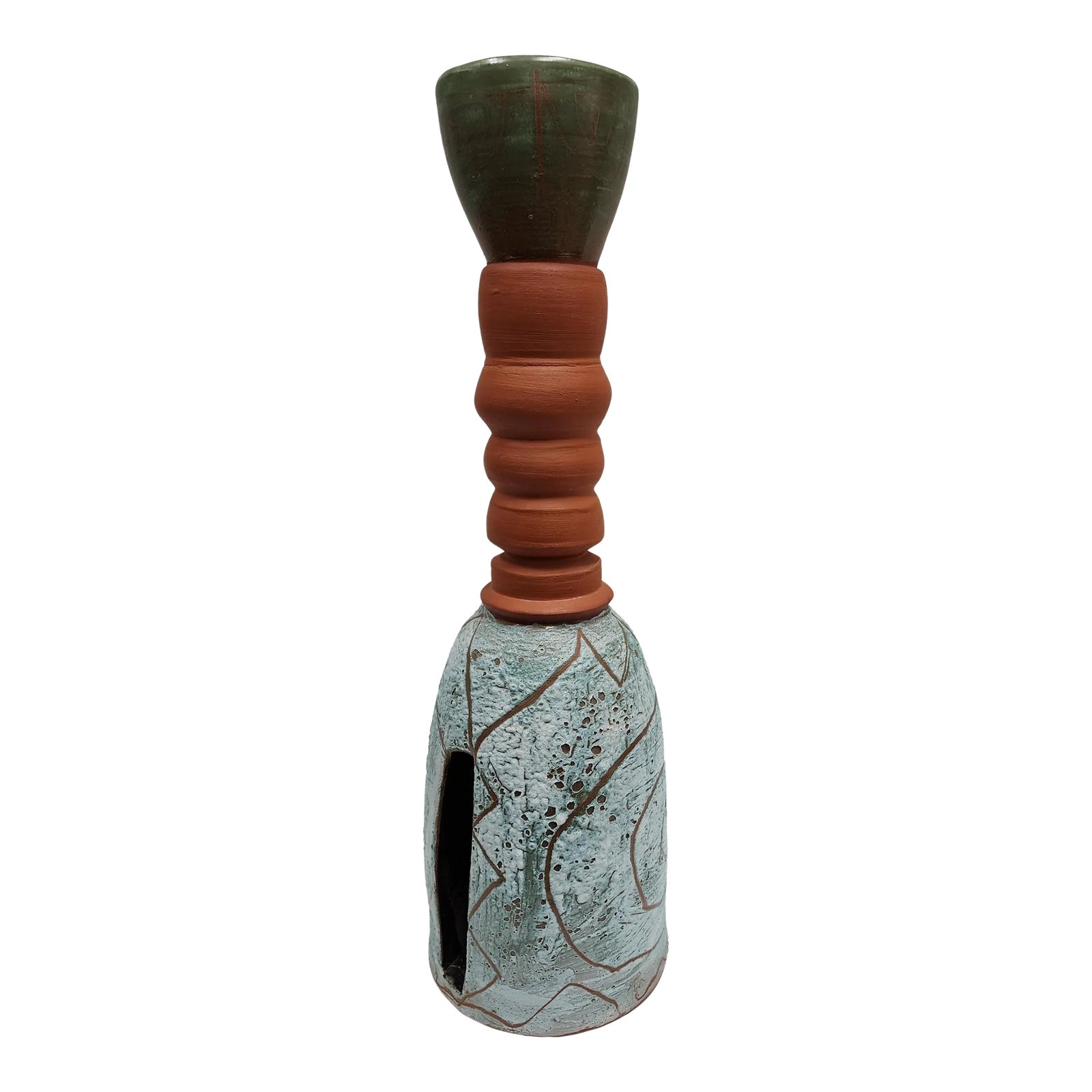 Large Studio Pottery Sculpture Vase by Ronald Ehrlich. | Chairish