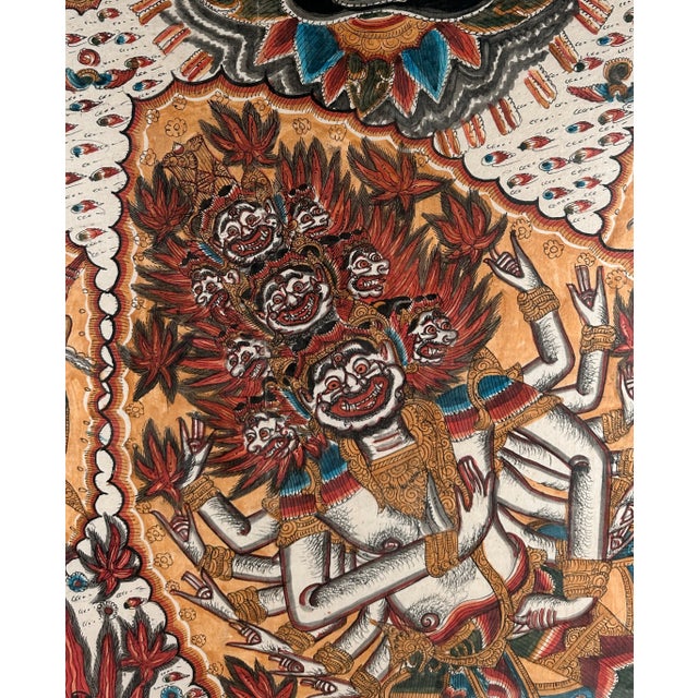 Balinese Kamasan Painting, "Burning of the God of Love, Samaradahan", C ...