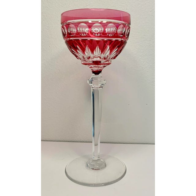 Vintage Val St Lambert "Zermatt Cut Avon" Red-Cut-To-Clear, Aka Cased ...