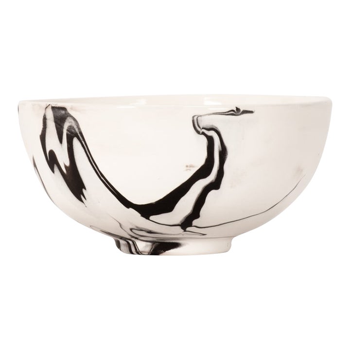 Black Marble Berry Bowl by Christopher Spitzmiller | Chairish
