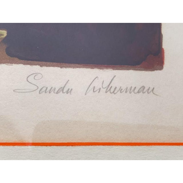 1970s "Shabbas Candles XIV A" Signed and Numbered AP Lithograph by Sandu Liberman, Framed | Chairish