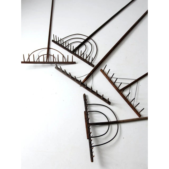 Antique Primitive Hay Rakes Collection - 5 Piece | Chairish