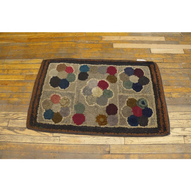 1930s American Hooked Rug ( 2'2" X 3'5"- 66 X 104 ) | Chairish
