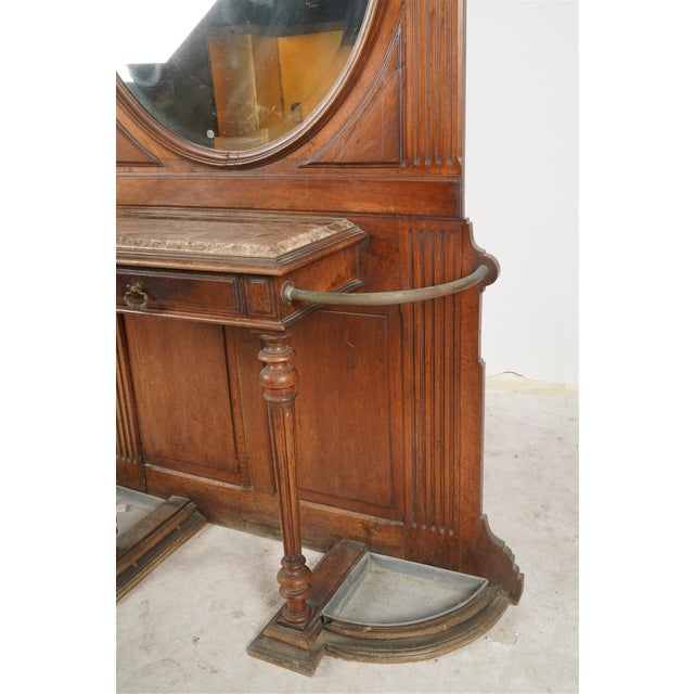 Antique Circa 1870 American Victorian Walnut Entry Hall Tree / Stand ...