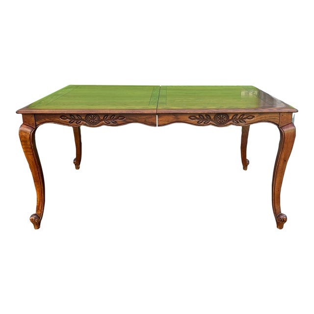 Vintage French Country Parquet Expandable Dining Table