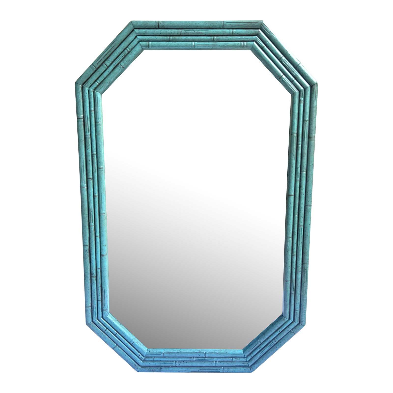 Vintage Tony Duquette Style Newly Painted Vintage Teal Faux Bamboo ...