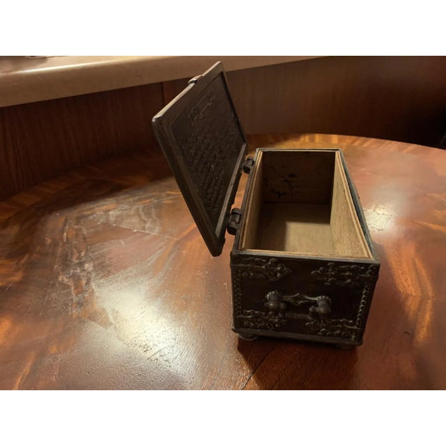 Vintage Cast Iron Box | Chairish