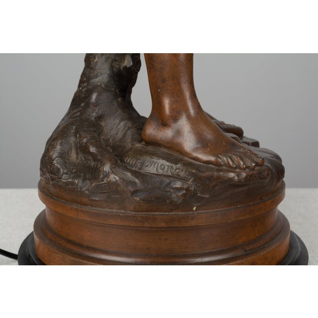 French Lamp Sculpture by Auguste Moreau | Chairish