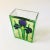 Romanian Glass Iris Vase | Chairish