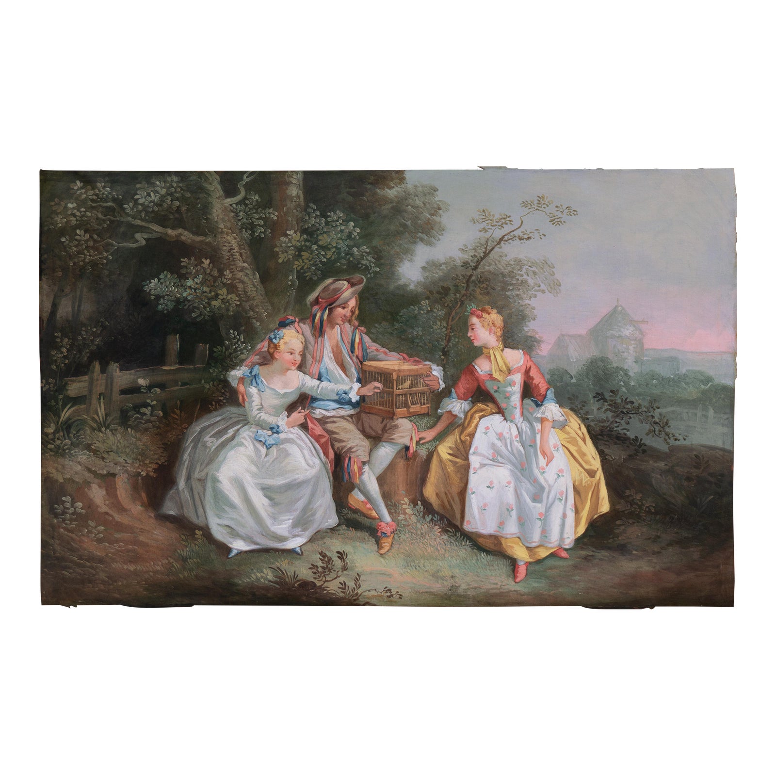 'The Bird Cage', After Nicholas Lancret, Louis Xv, Fêtes Galantes ...