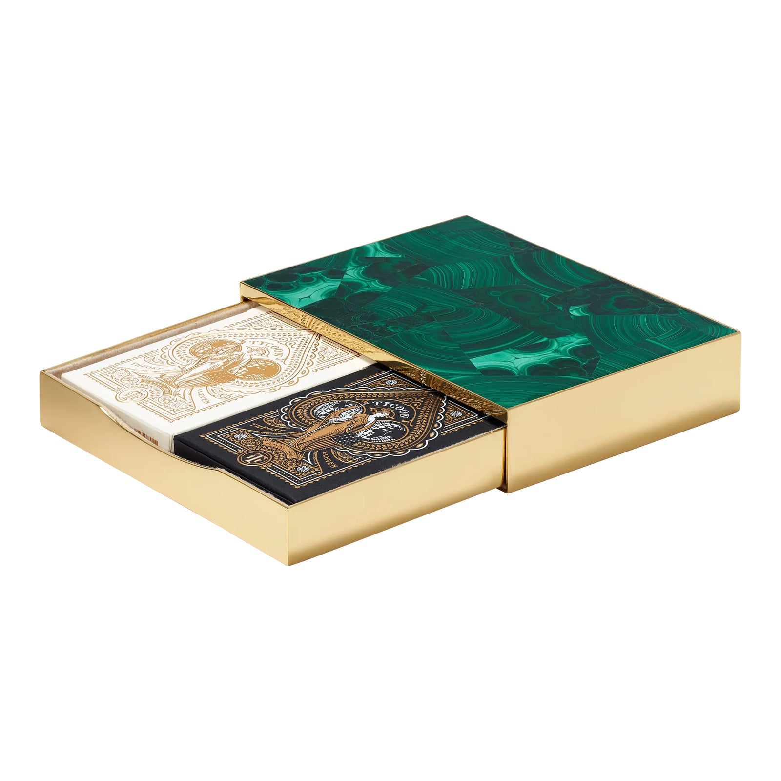 AERIN Cassiel Mosaic Card Set in Malachite | Chairish