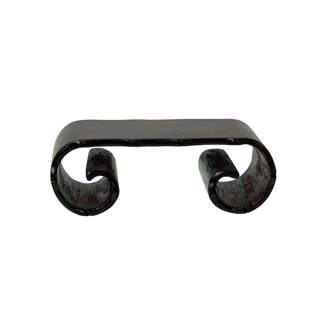 3.5" Brown Wood Scroll Legs Rectangular Display Stand Riser Easel ...