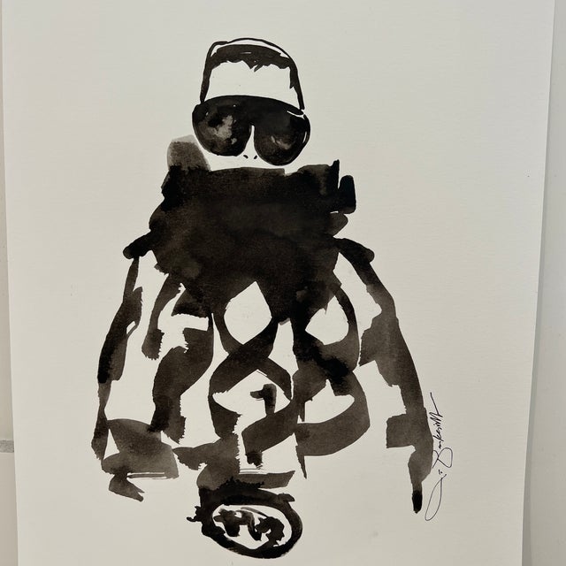 Ink Wash Shade Series Figurative Original Painting by Jo Baskerville ...